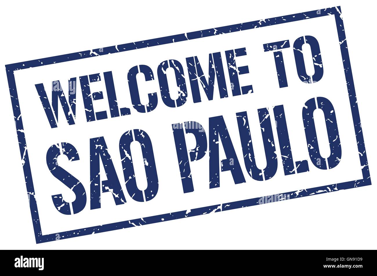welcome to Sao Paulo stamp Stock Vector Image & Art - Alamy