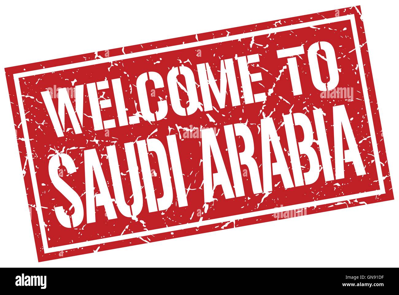 welcome to Saudi Arabia stamp Stock Vector Image & Art - Alamy