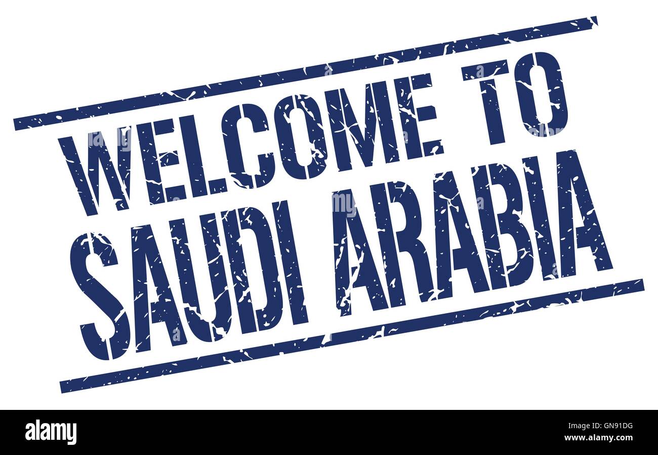 welcome to Saudi Arabia stamp Stock Vector Image & Art - Alamy