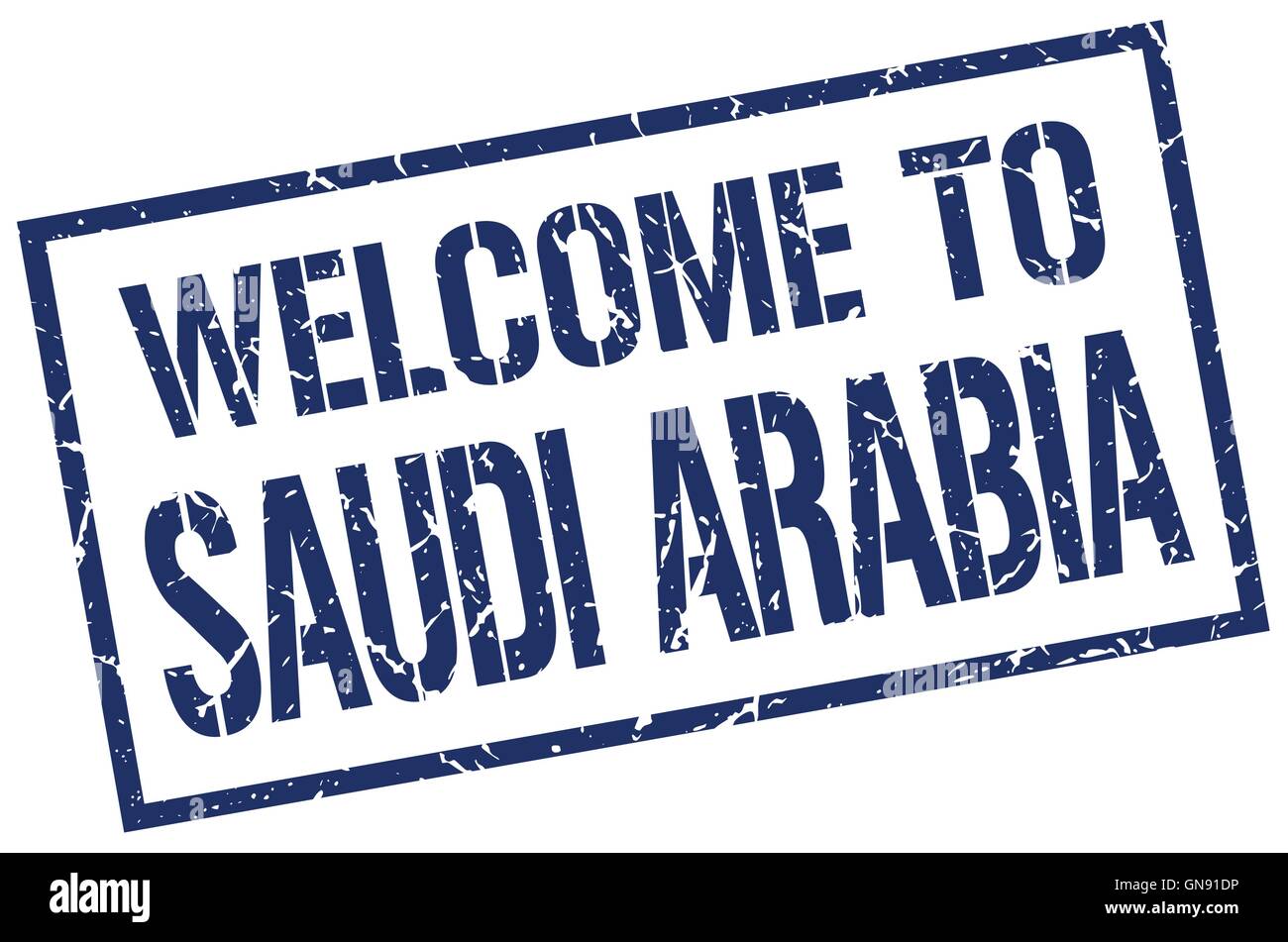 welcome to Saudi Arabia stamp Stock Vector Image & Art - Alamy