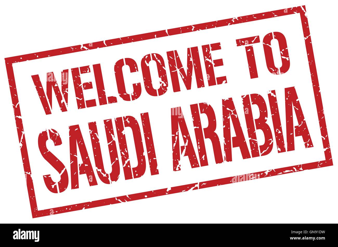 welcome to Saudi Arabia stamp Stock Vector Image & Art - Alamy