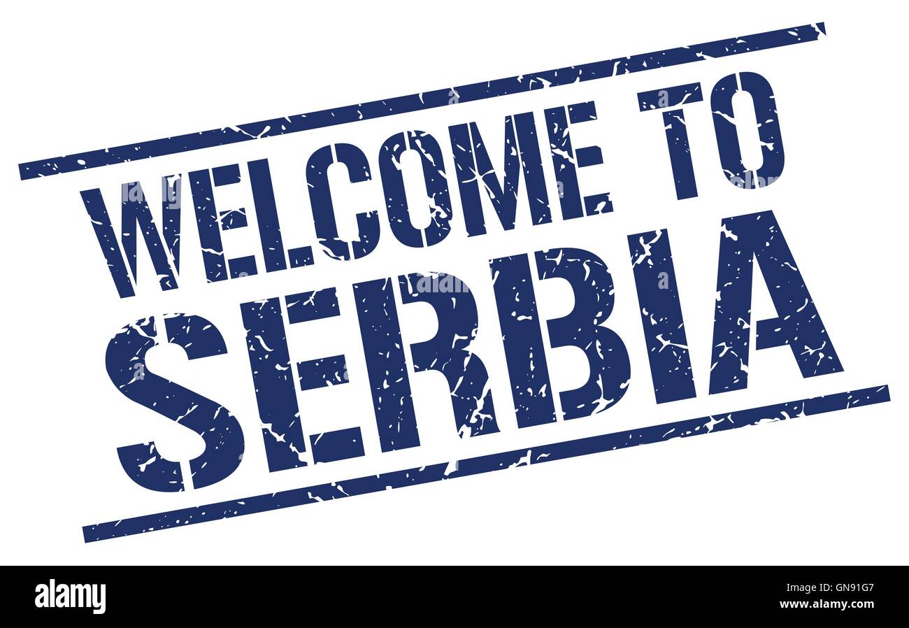 welcome to Serbia stamp Stock Vector Image & Art - Alamy