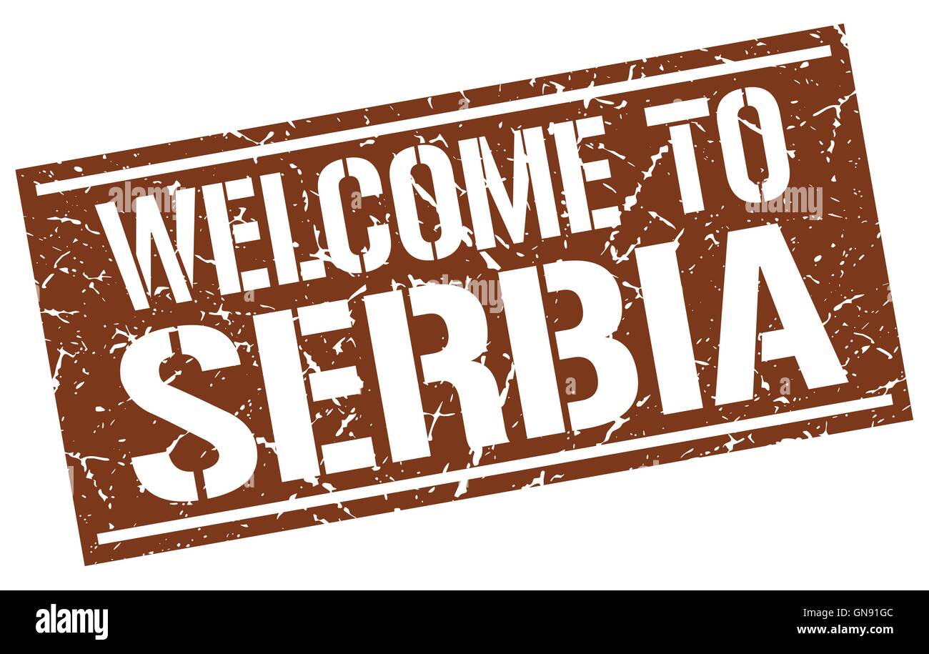 welcome to Serbia stamp Stock Vector Image & Art - Alamy