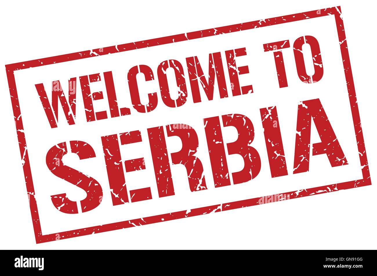 welcome to Serbia stamp Stock Vector Image & Art - Alamy