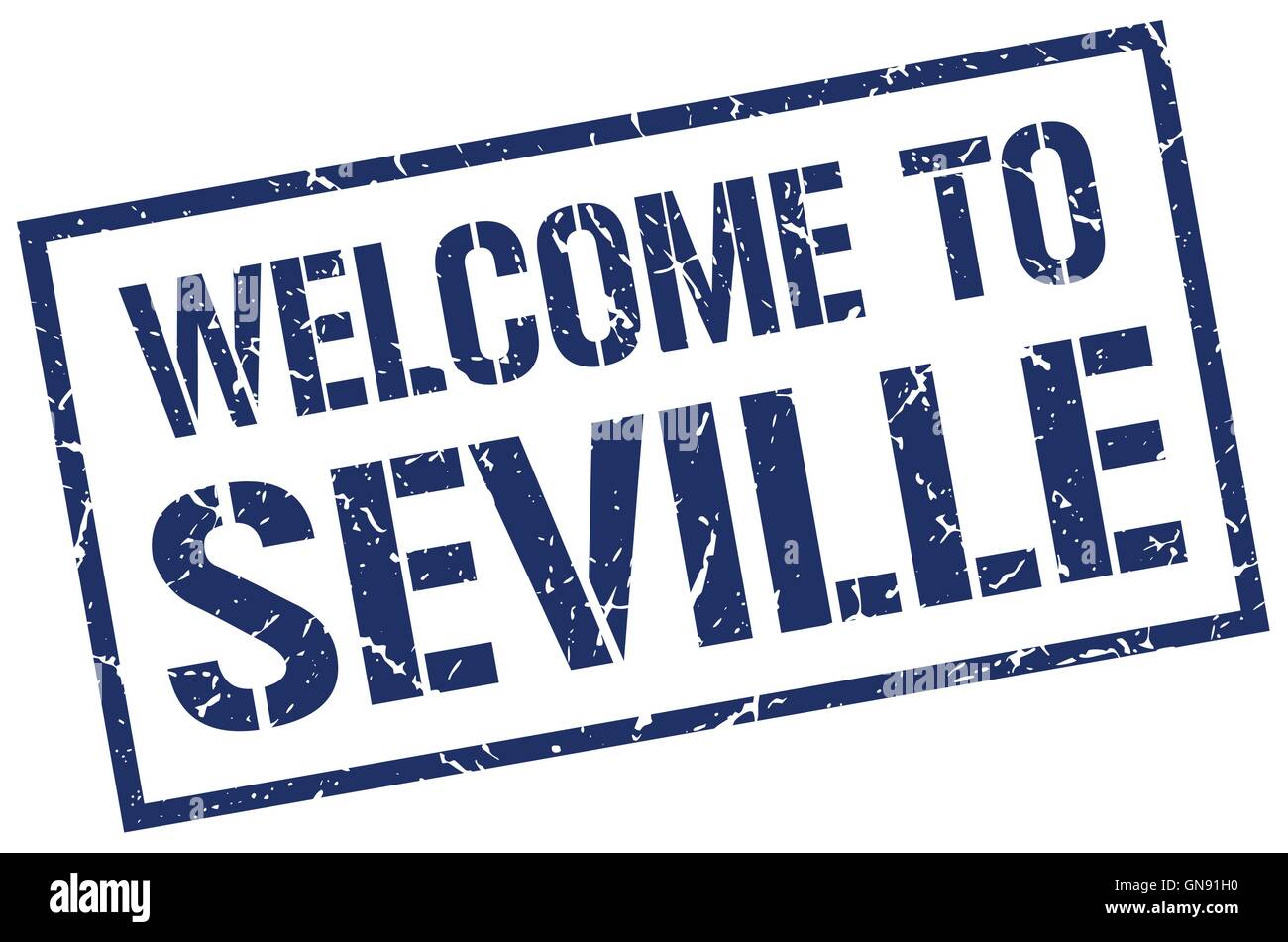 welcome to Seville stamp Stock Vector Image & Art - Alamy
