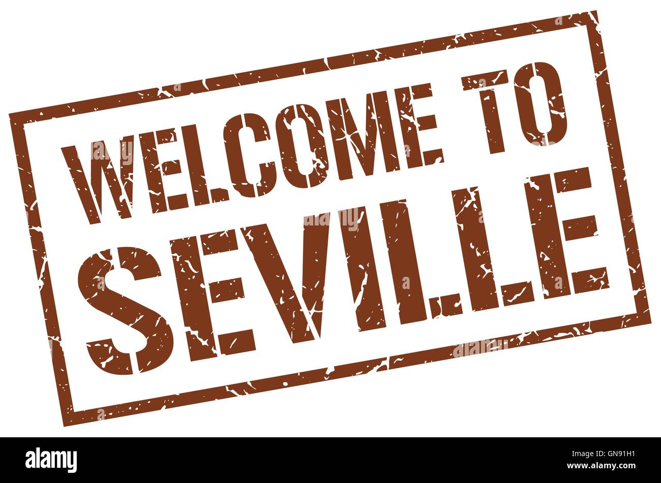 welcome to Seville stamp Stock Vector Image & Art - Alamy