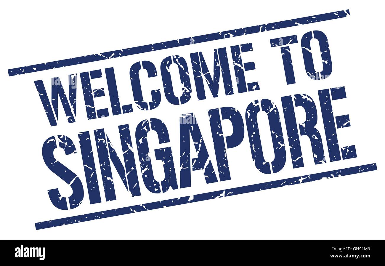 welcome to Singapore stamp Stock Vector Image & Art - Alamy