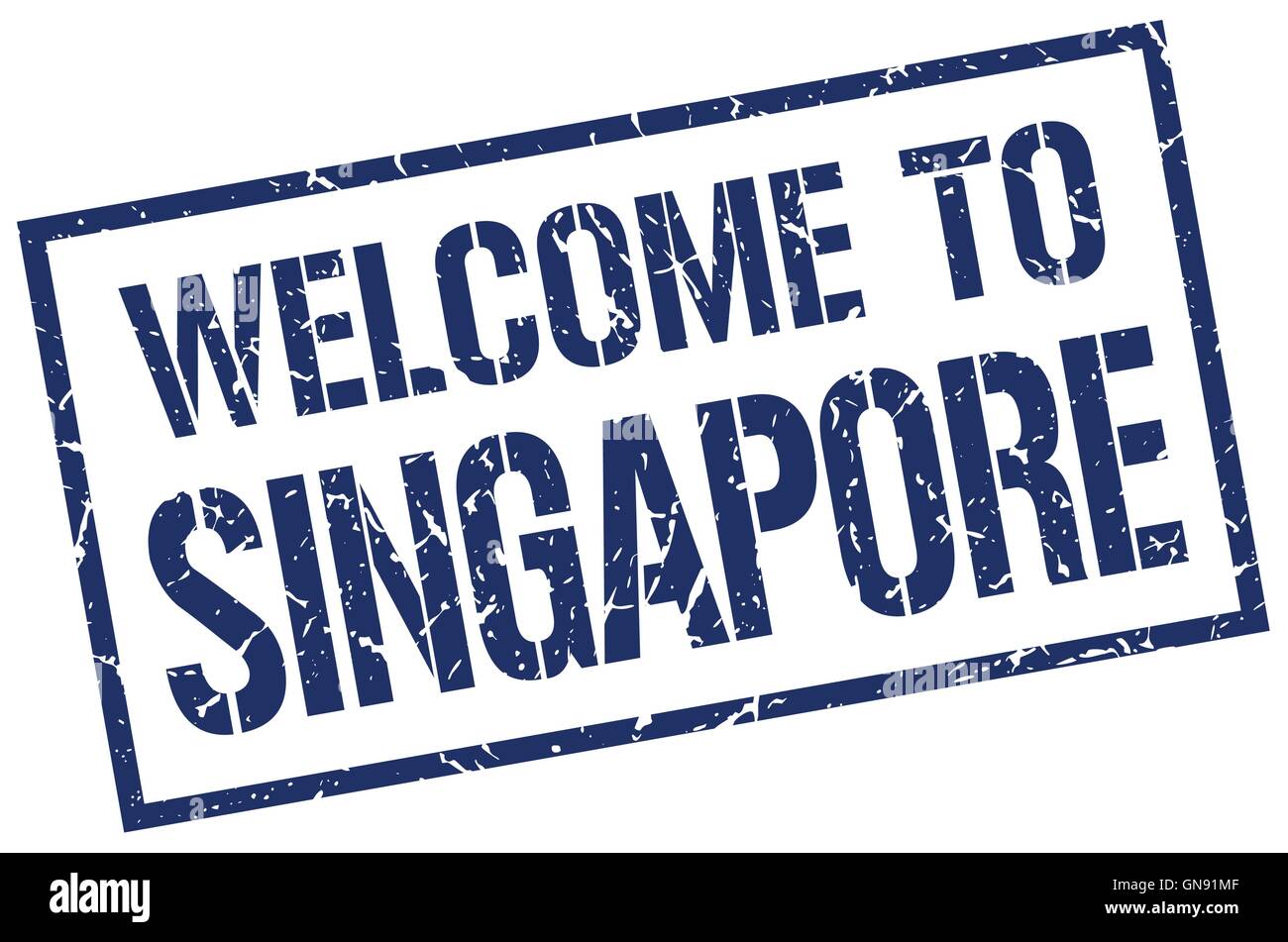 welcome to Singapore stamp Stock Vector Image & Art - Alamy