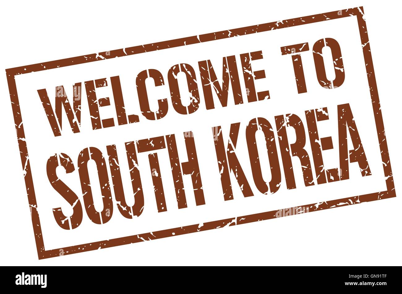 welcome to South Korea stamp Stock Vector Image & Art - Alamy