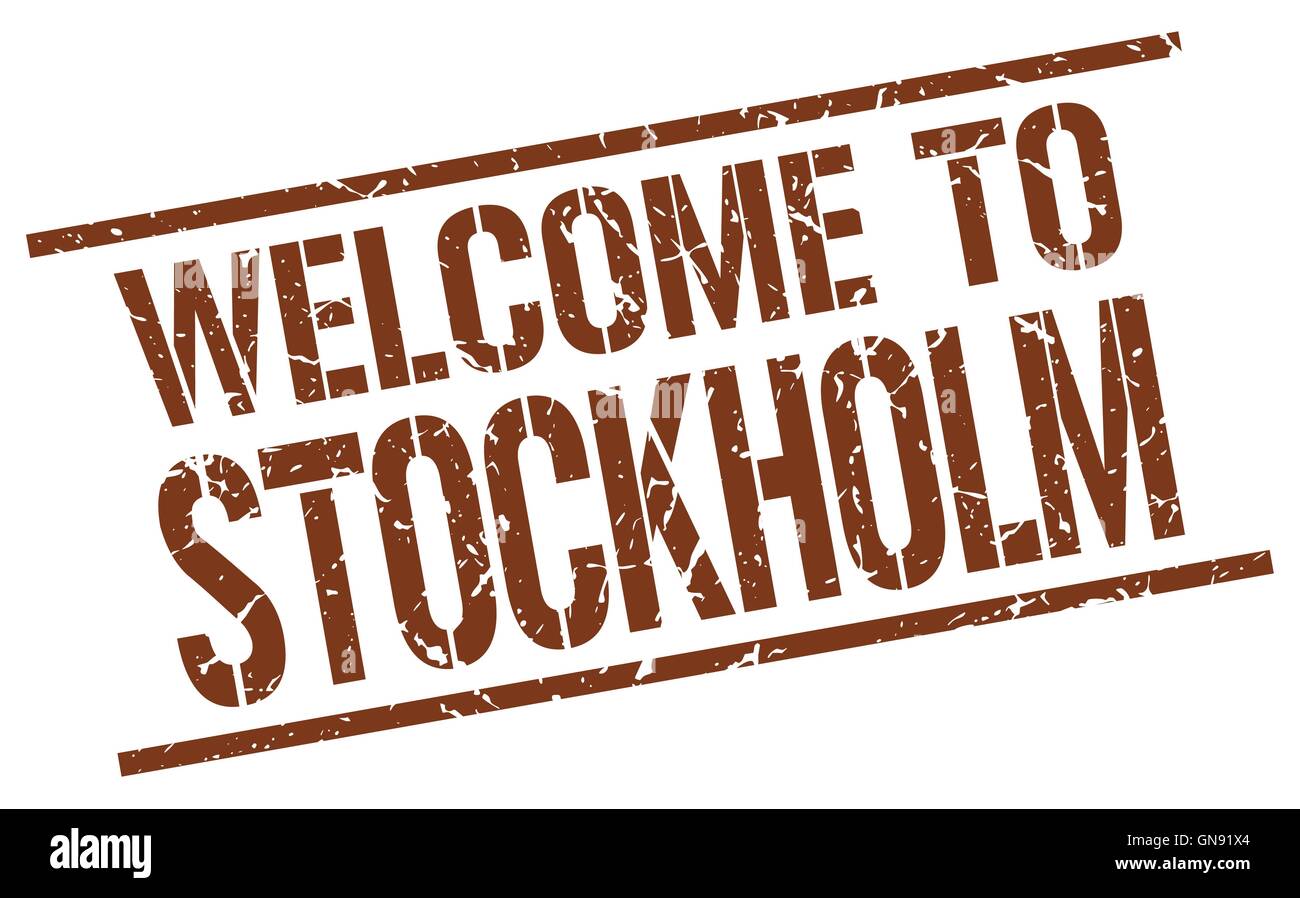 welcome to Stockholm stamp Stock Vector Image & Art - Alamy