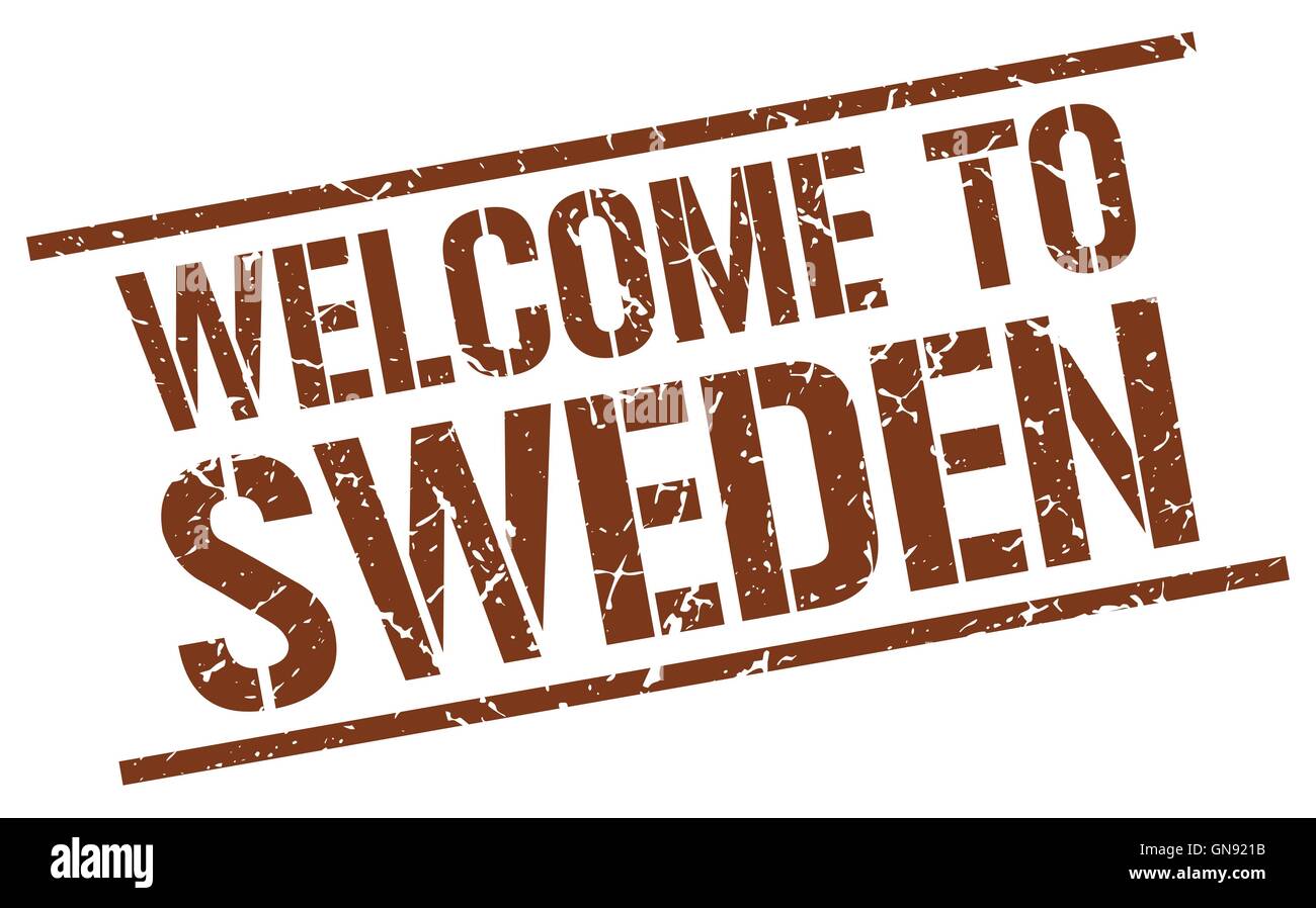 welcome to Sweden stamp Stock Vector Image & Art - Alamy