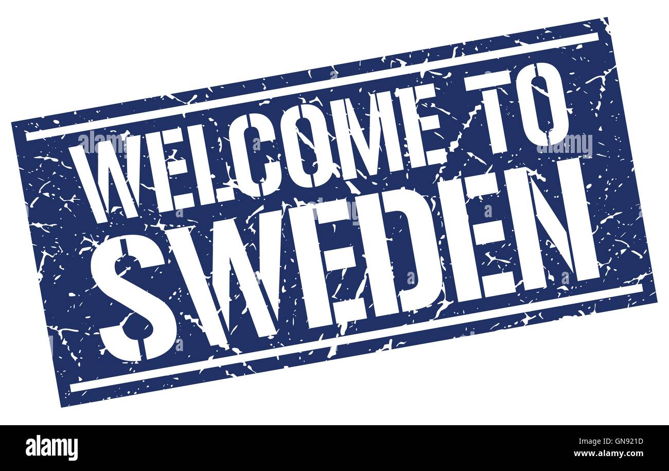 welcome to Sweden stamp Stock Vector Image & Art - Alamy