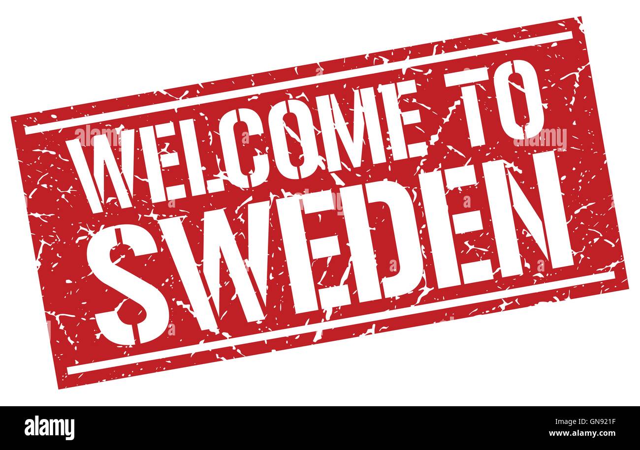 welcome to Sweden stamp Stock Vector Image & Art - Alamy
