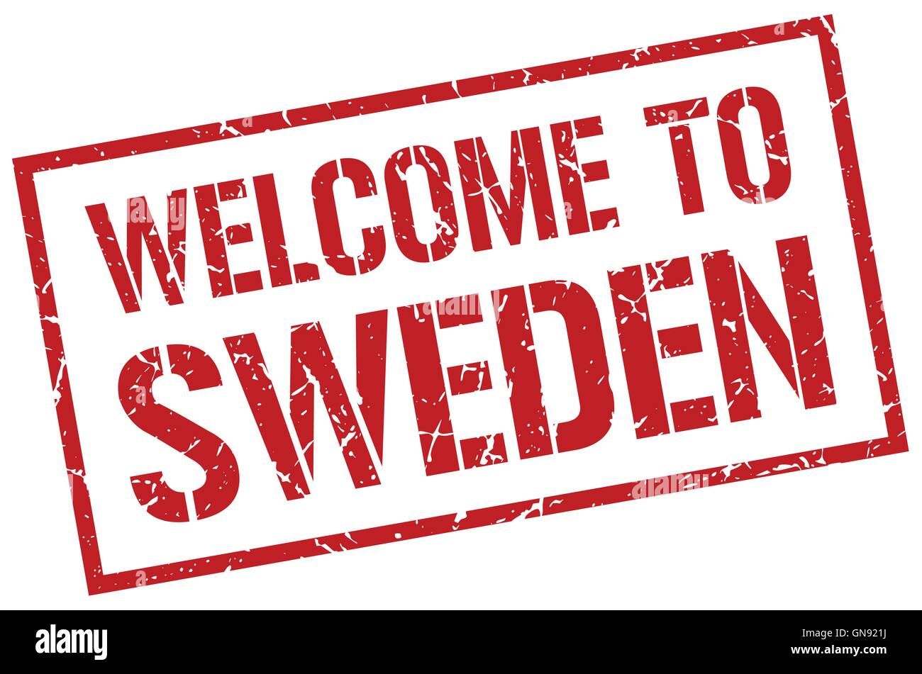 welcome to Sweden stamp Stock Vector Image & Art - Alamy