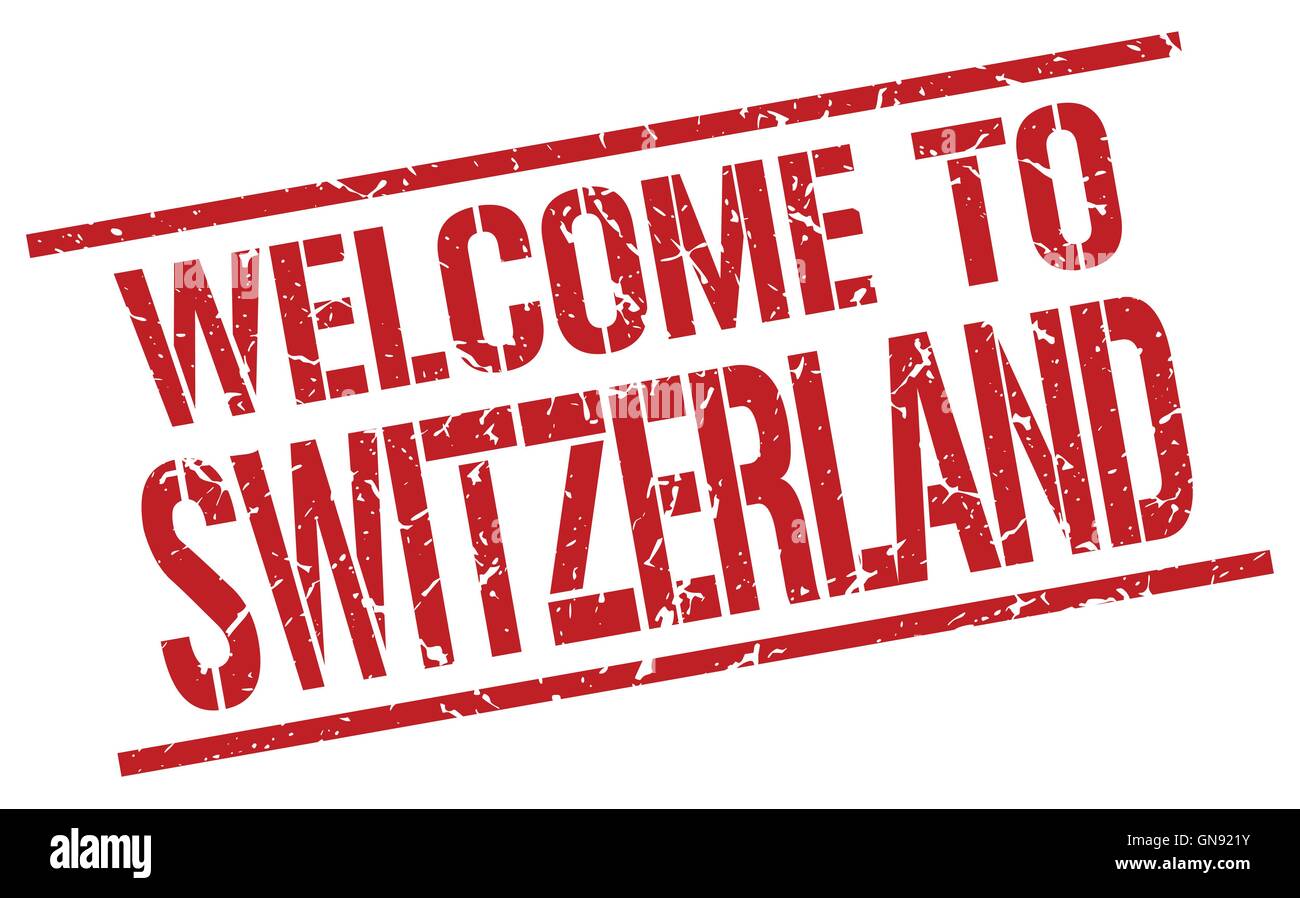 welcome to Switzerland stamp Stock Vector Image & Art - Alamy
