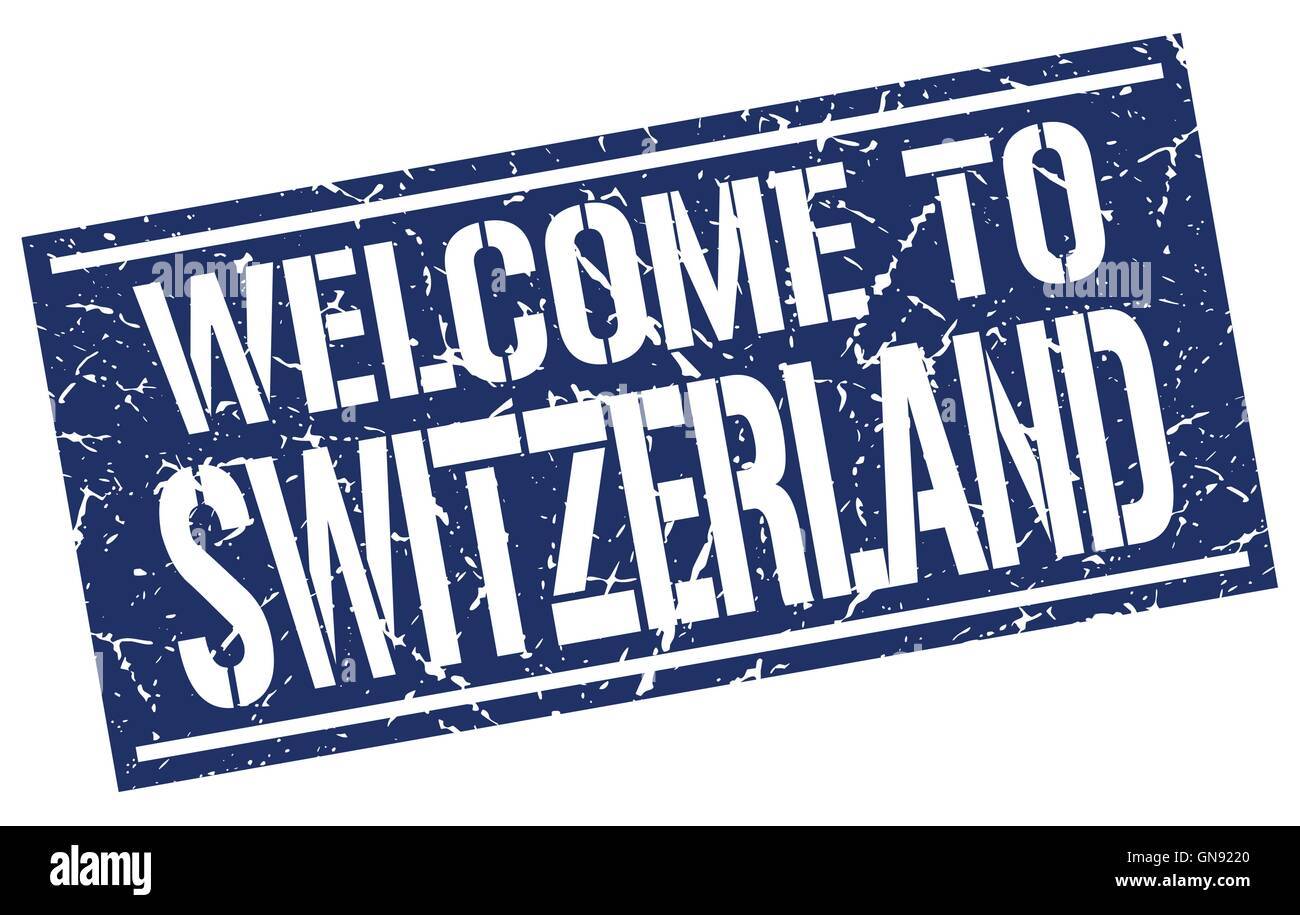 welcome to Switzerland stamp Stock Vector Image & Art - Alamy
