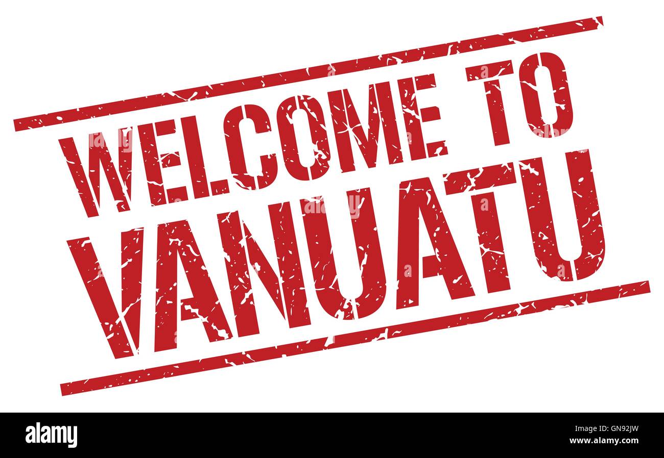 welcome to Vanuatu stamp Stock Vector Image & Art - Alamy