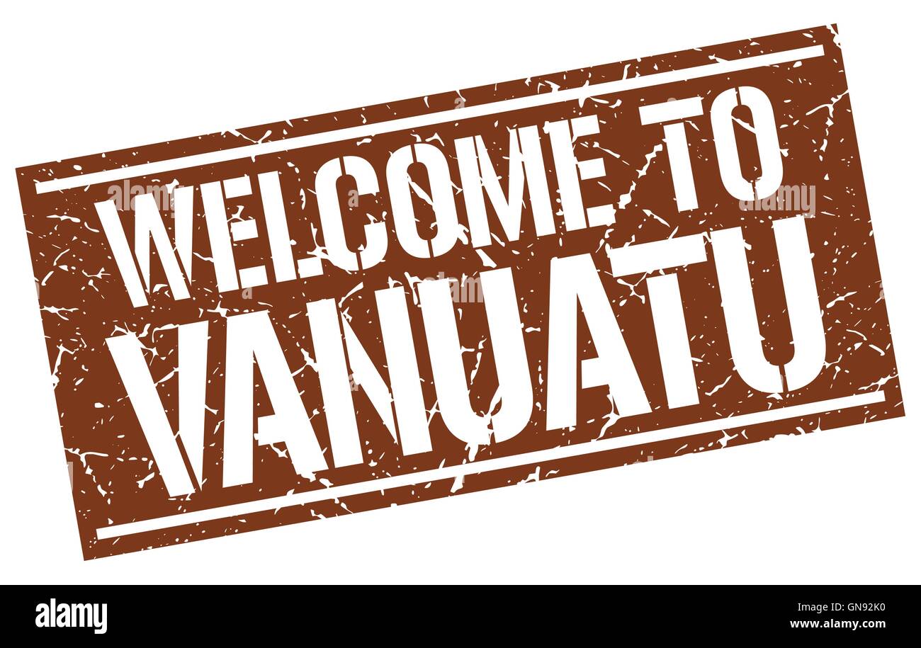 welcome to Vanuatu stamp Stock Vector Image & Art - Alamy