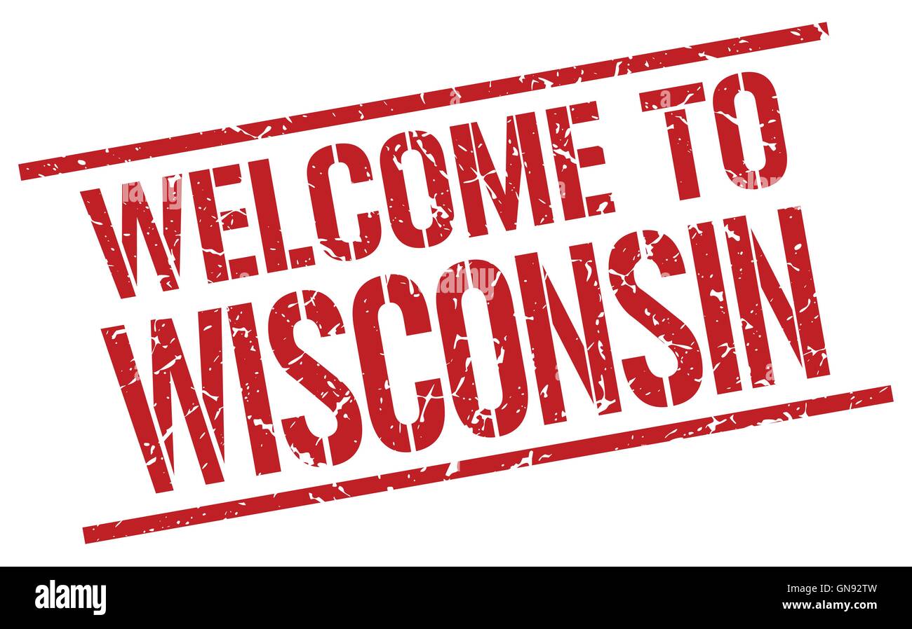 welcome to Wisconsin stamp Stock Vector Image & Art - Alamy