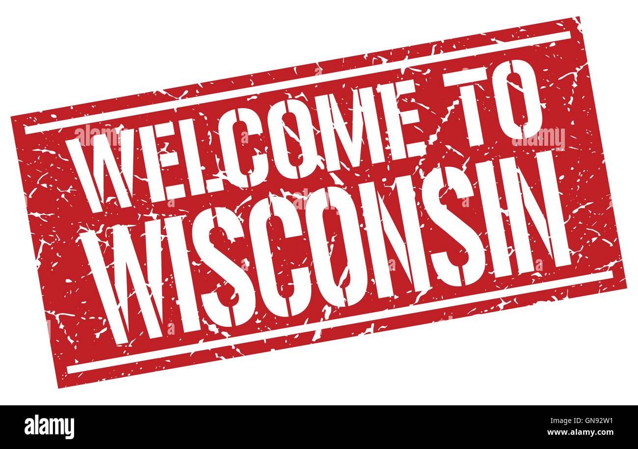 welcome to Wisconsin stamp Stock Vector Image & Art - Alamy