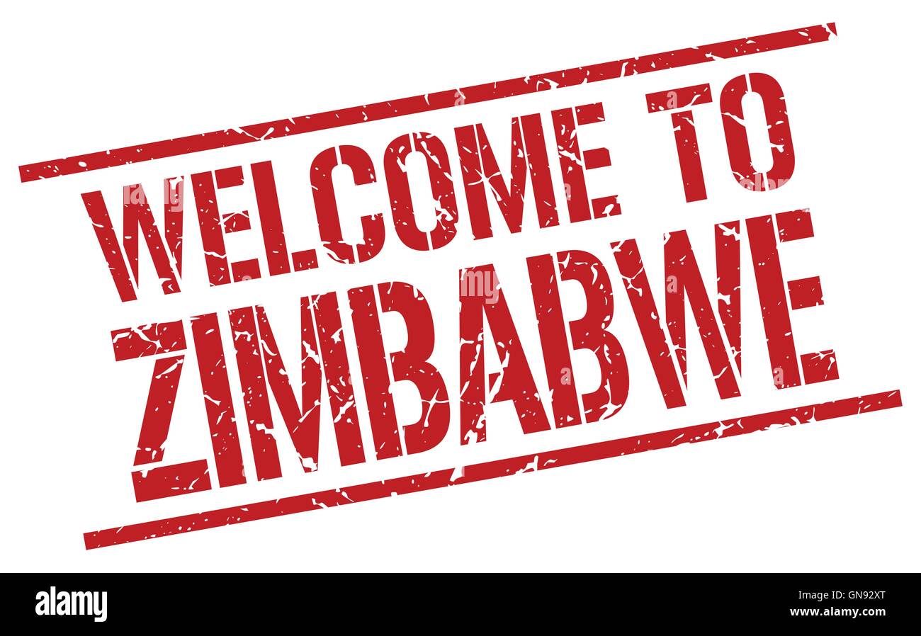 welcome to Zimbabwe stamp Stock Vector Image & Art - Alamy
