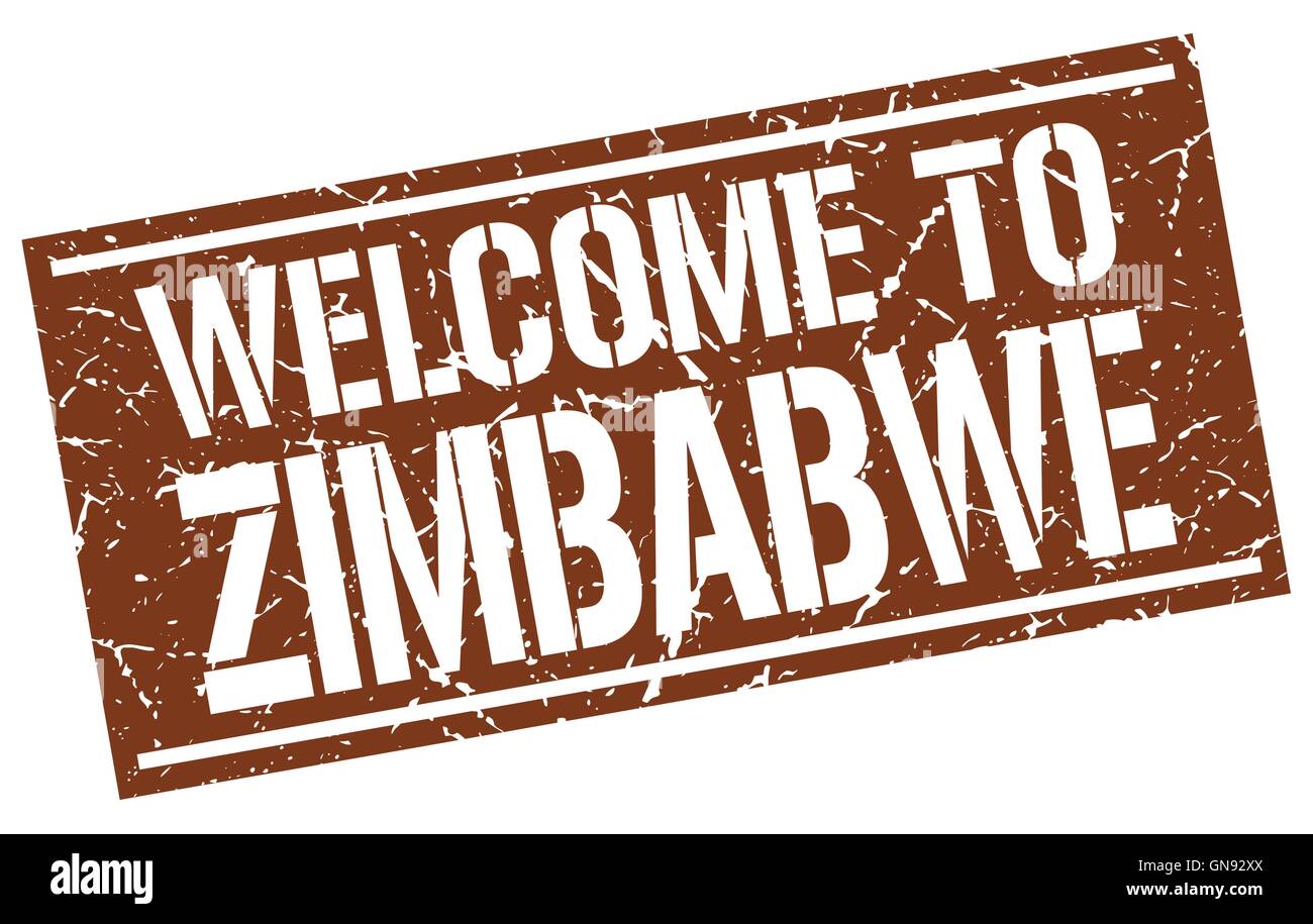 welcome to Zimbabwe stamp Stock Vector Image & Art - Alamy
