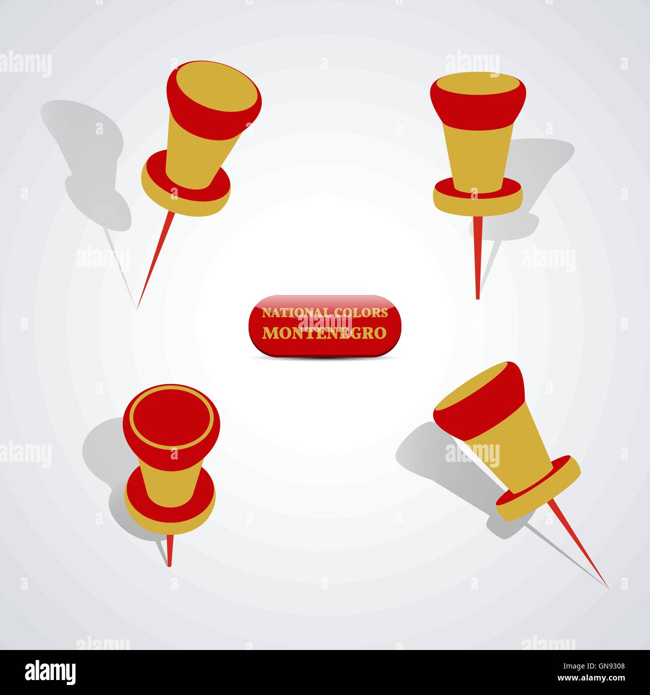 Red pushpins Stock Vector Images - Alamy