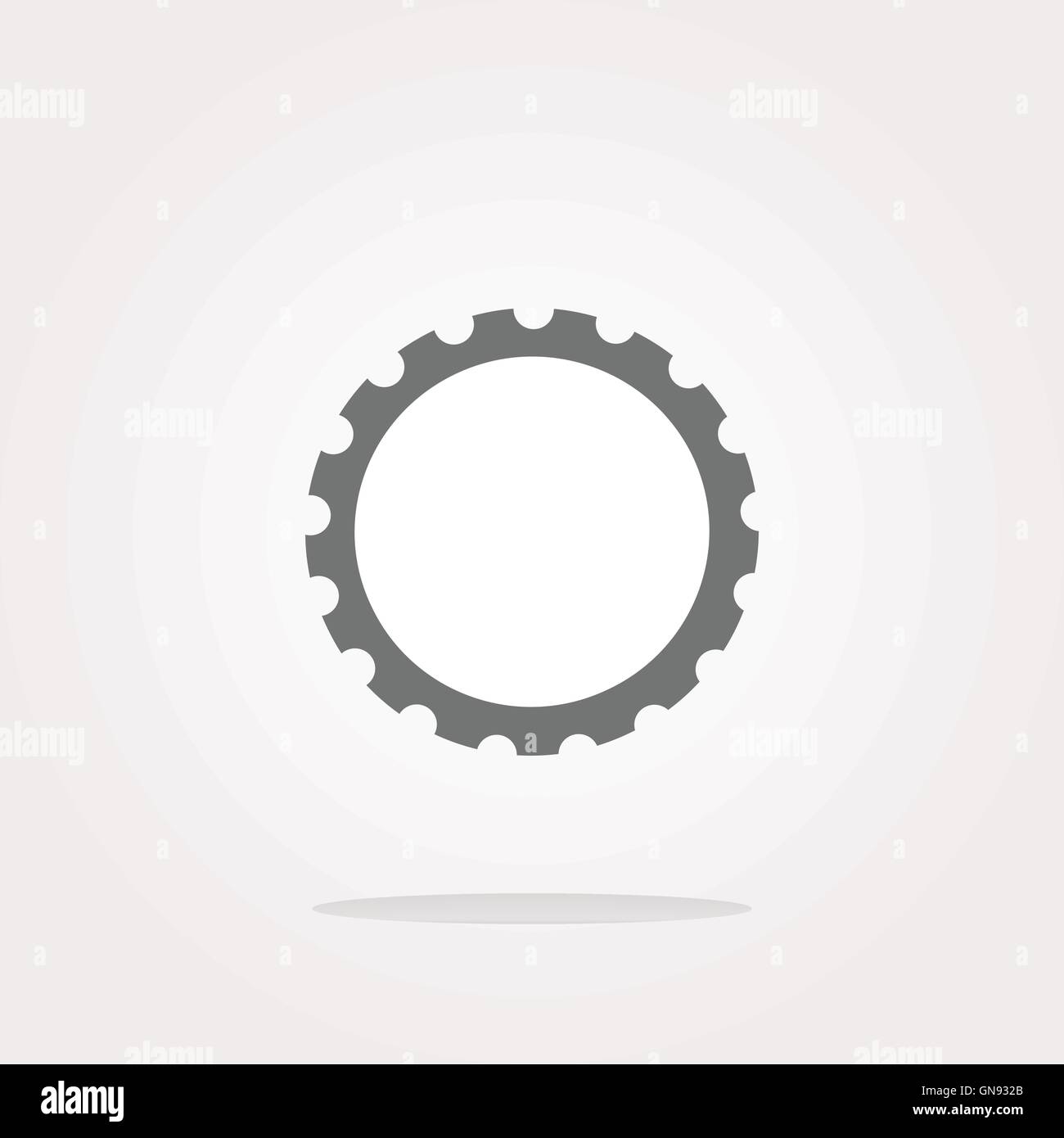 vector gear web icon, button isolated on white background Stock Vector ...