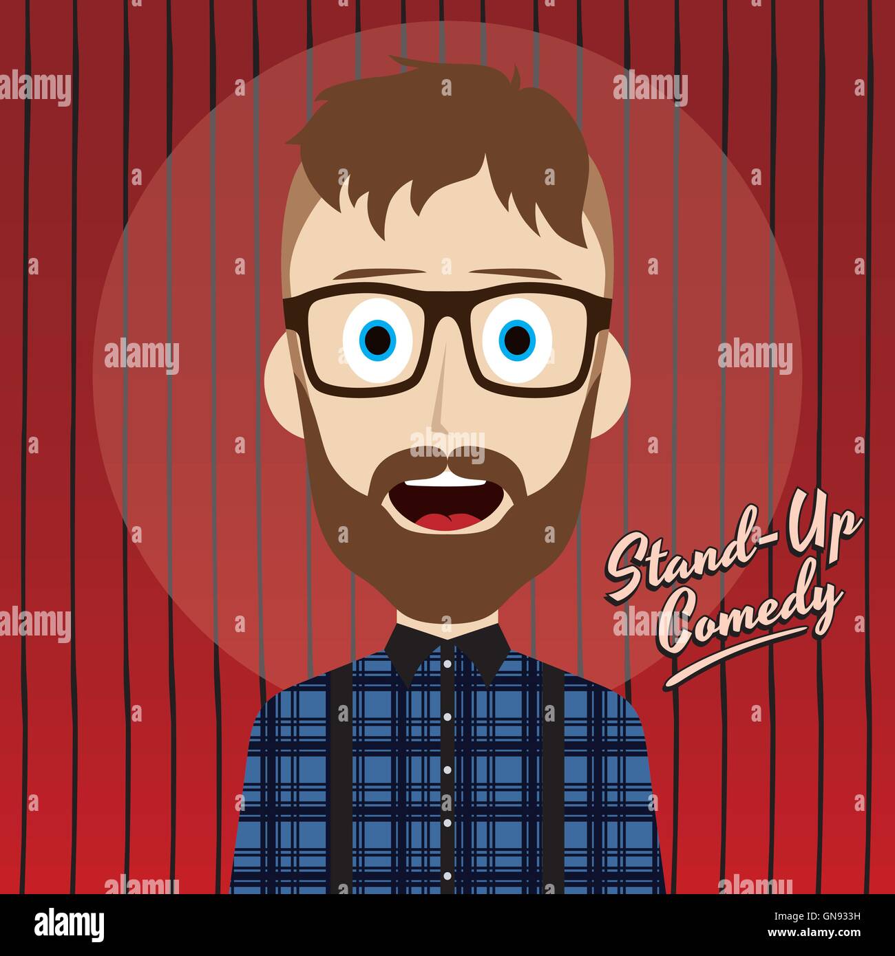 hilarious guy stand up comedian cartoon Stock Vector Image & Art - Alamy