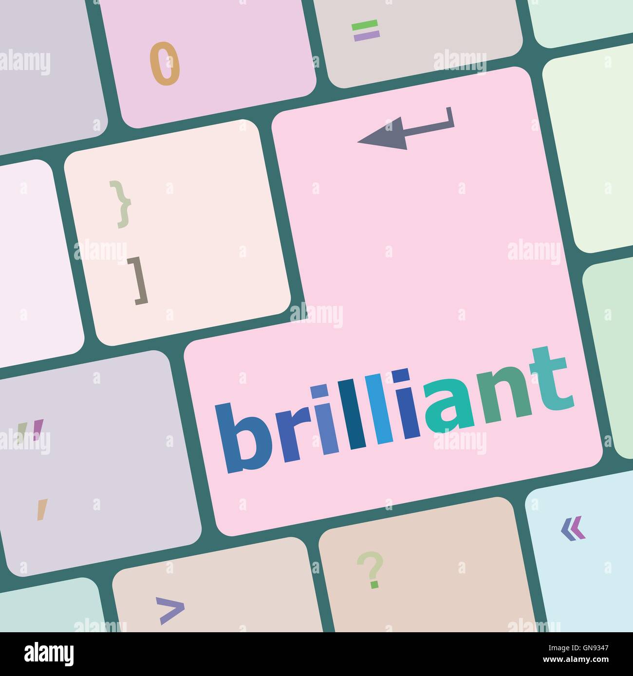 brilliant word on keyboard key vector illustration Stock Vector Image ...