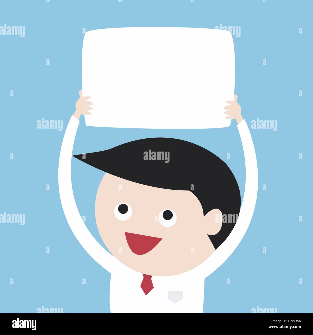 Businessman show blank sheet Stock Vector Images - Alamy