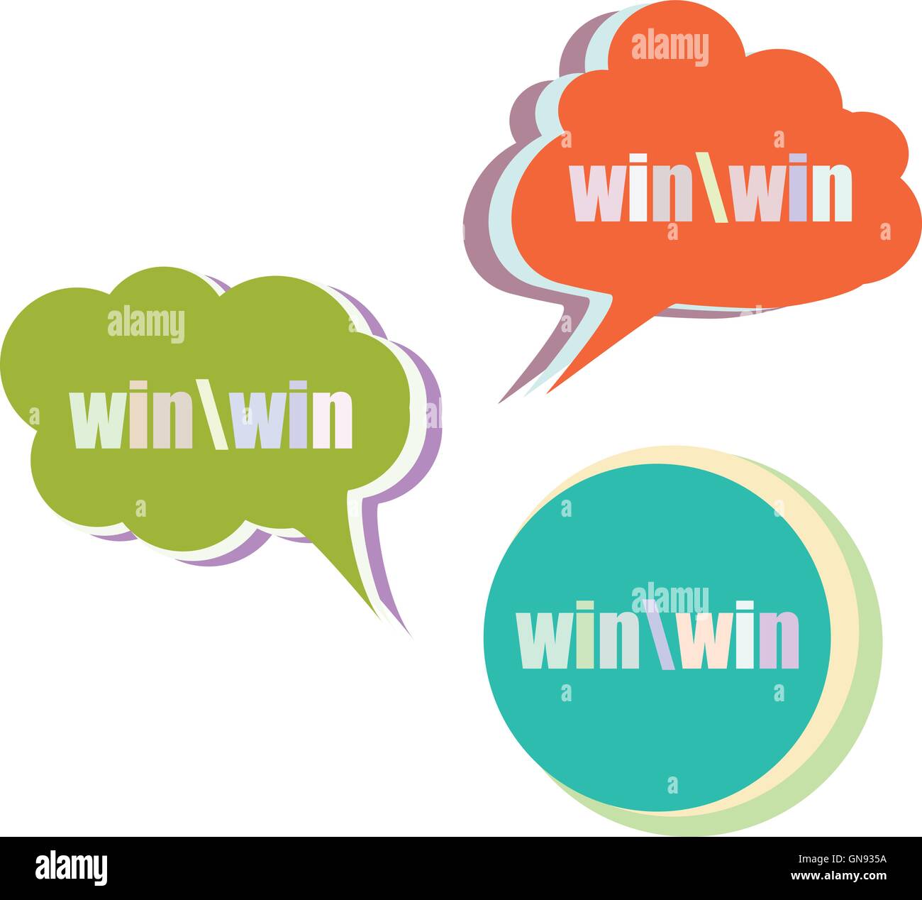 win word, set of stickers, labels, tags. Template for infographics ...