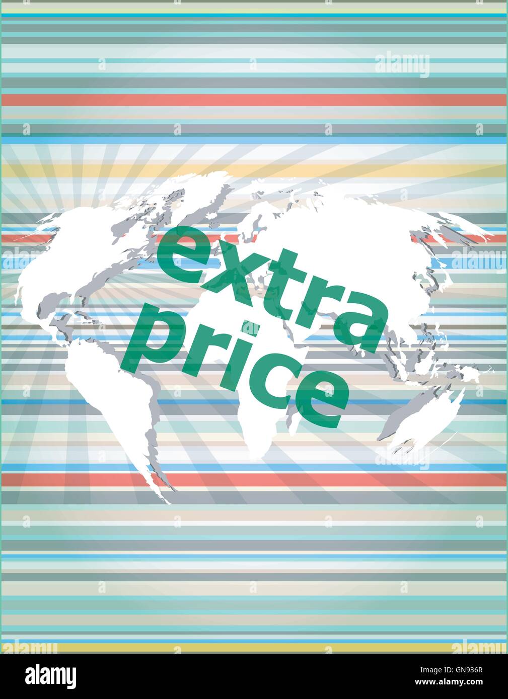 extra price text on digital touch screen - business concept vector ...