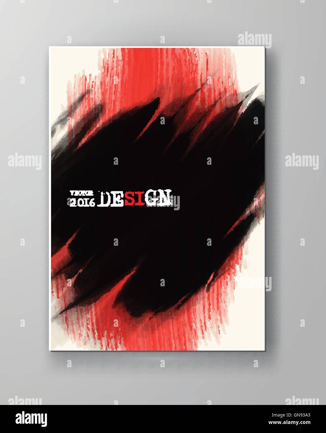 Brochure red black paint backgrounds Stock Vector Images - Alamy