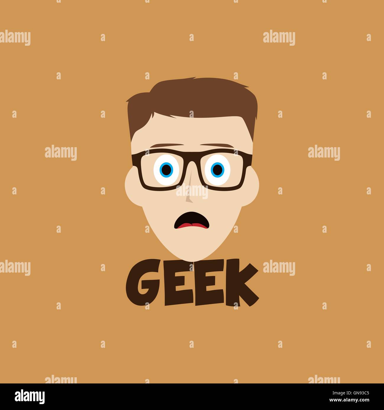 Geek Man Stock Vector Images - Alamy