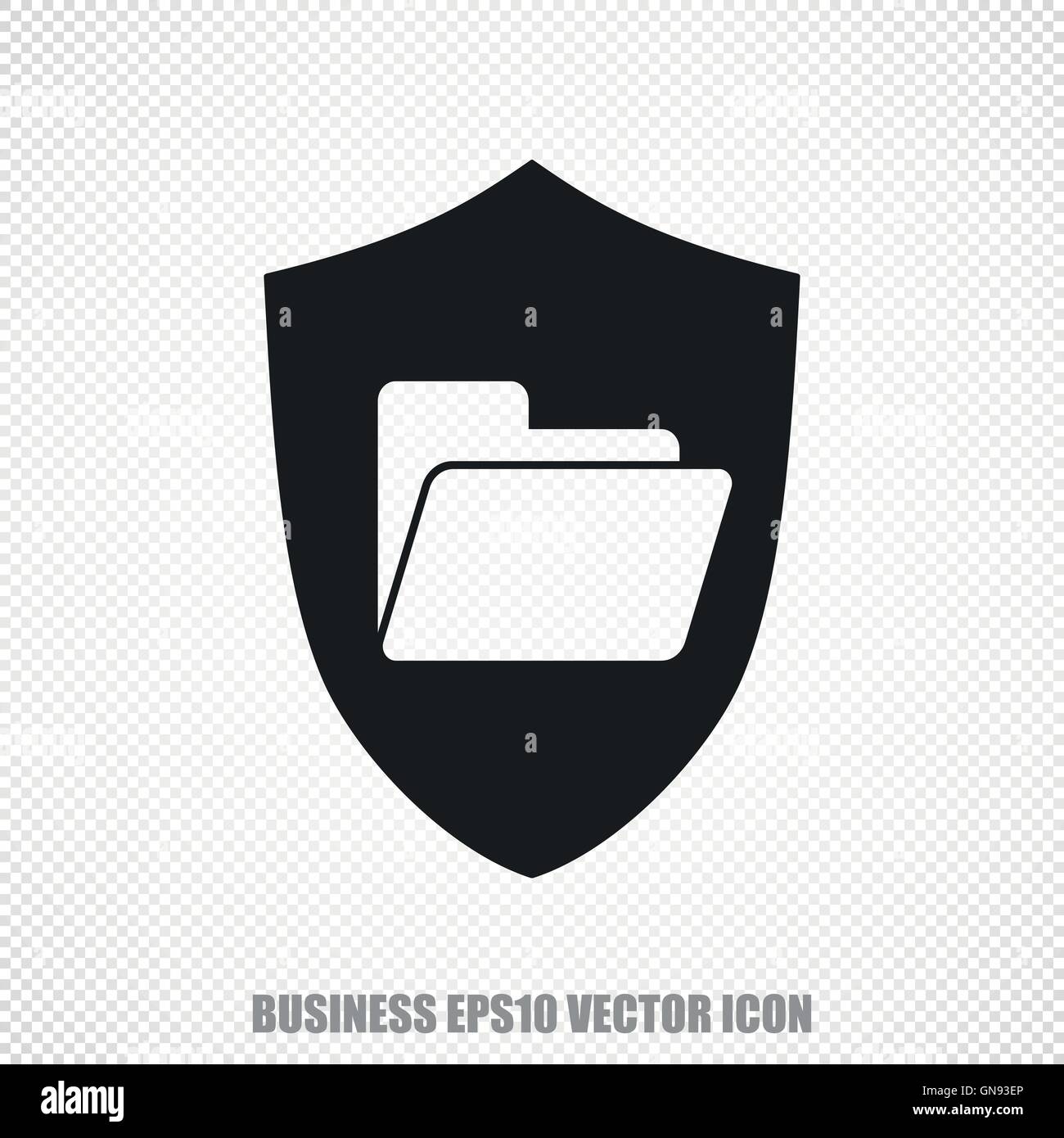 Shield file folder icon Stock Vector Images - Alamy