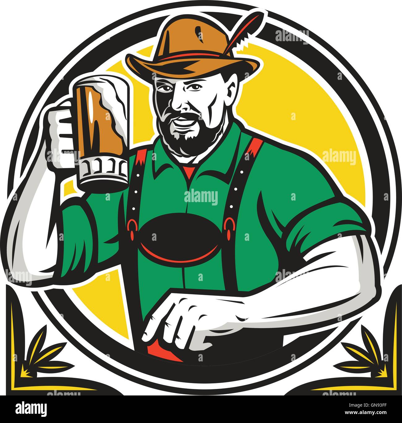 German beer drinker Stock Vector Images - Alamy