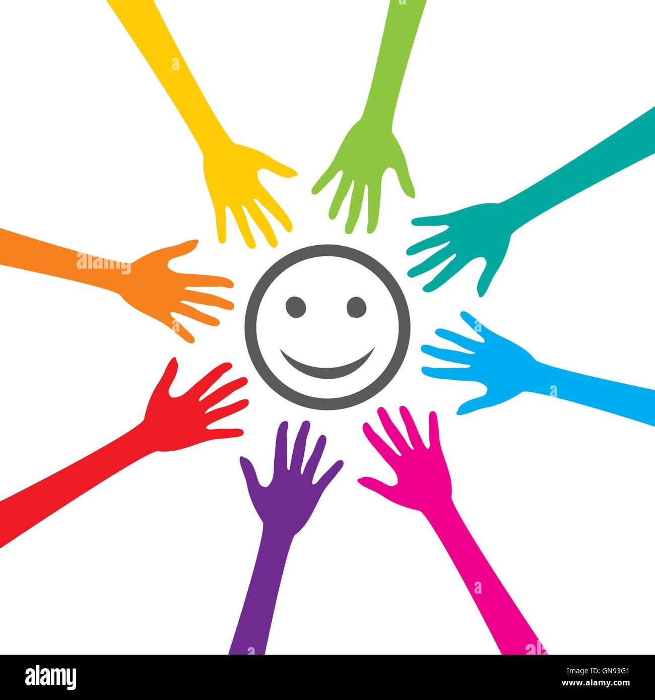 every people want to be happy concept design vector Stock Vector Image ...