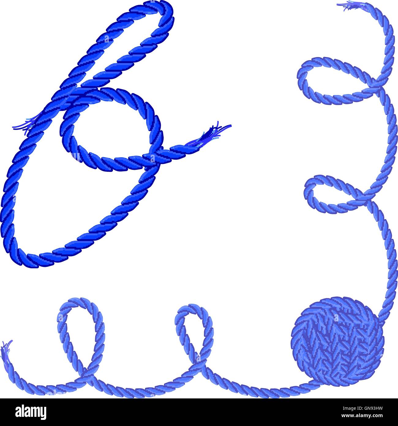 Rope alphabet letter b hi-res stock photography and images - Alamy