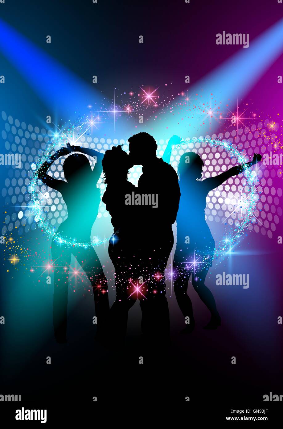 Female party night lights Stock Vector Images - Alamy