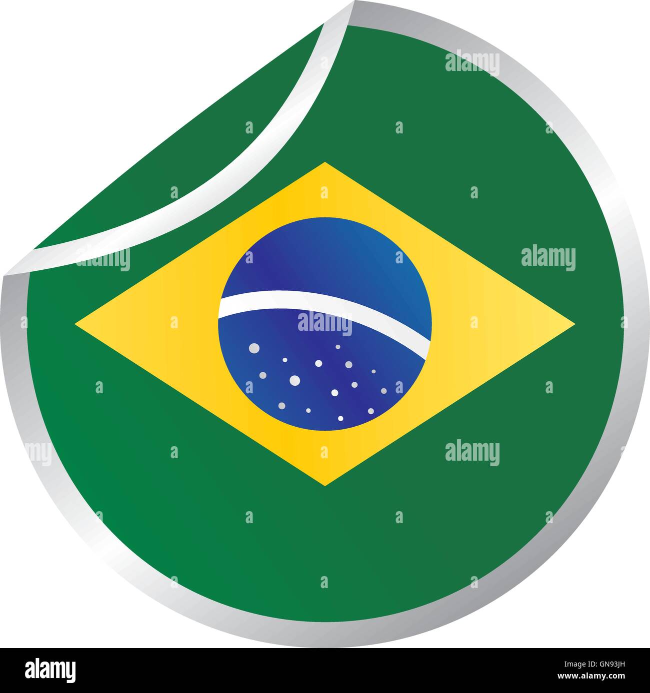glossy theme brazil national flag Stock Vector Image & Art - Alamy