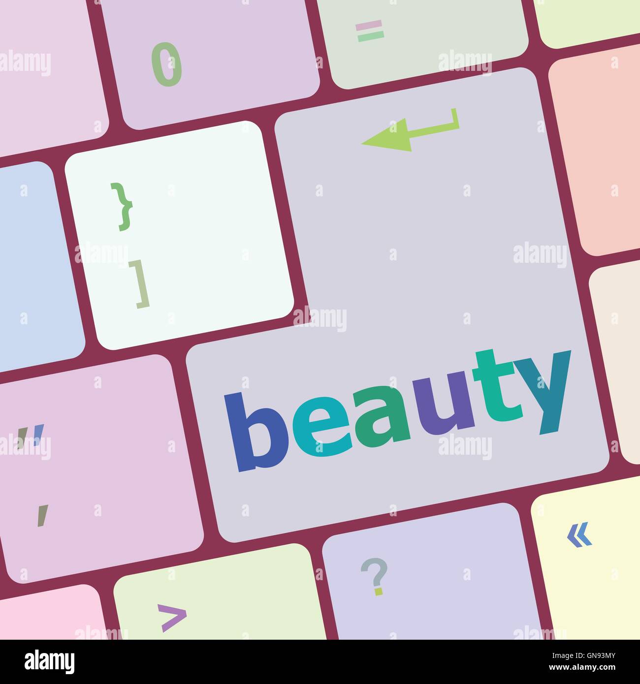 The word beauty Stock Vector Images - Alamy