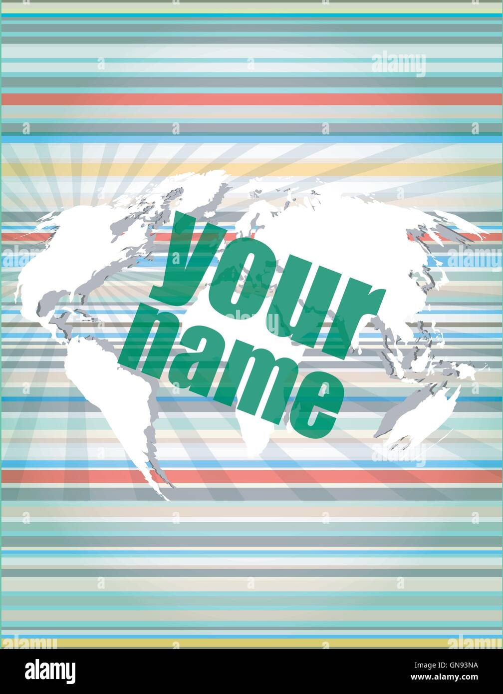 your name word on digital screen, social concept vector quotation marks ...