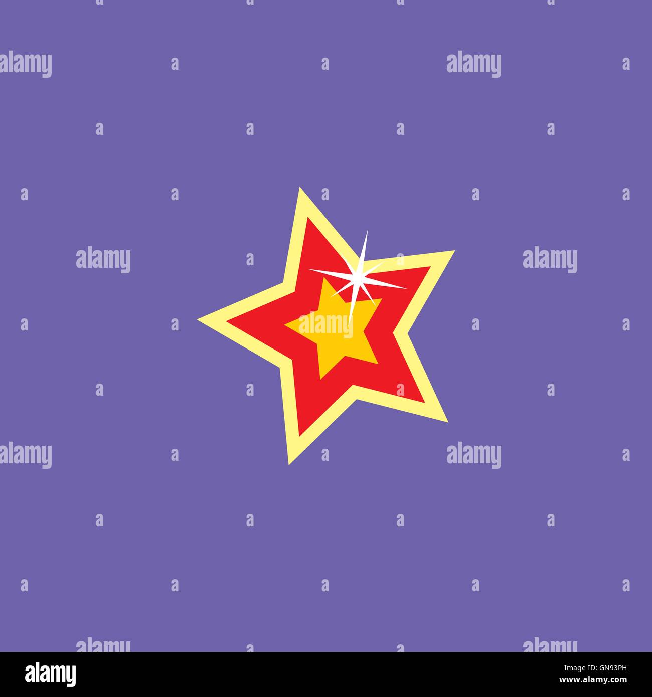 Cartoon star icon button hi-res stock photography and images - Alamy