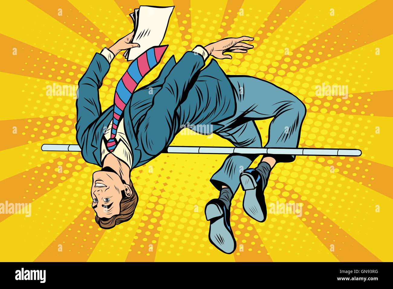 Businessman high jump Stock Vector Image & Art - Alamy