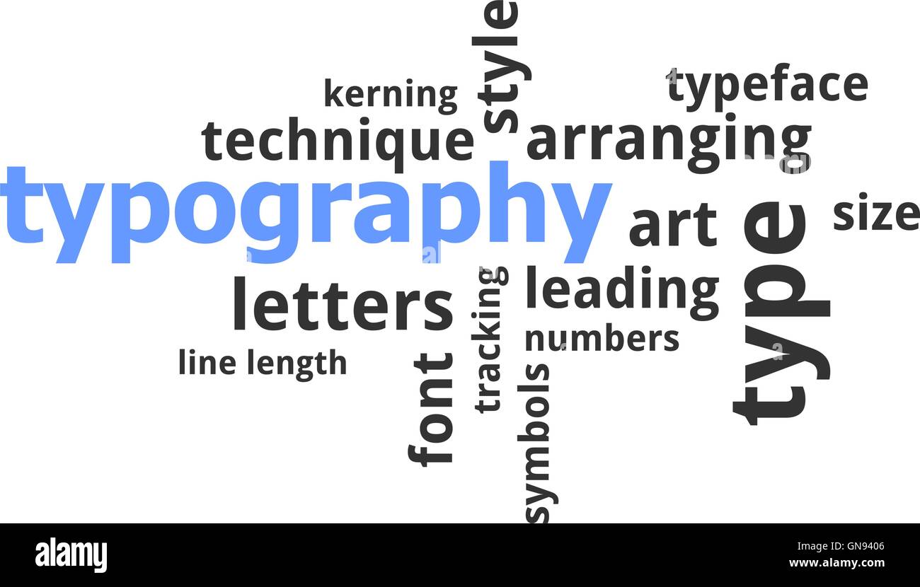 word cloud - typography Stock Vector Image & Art - Alamy