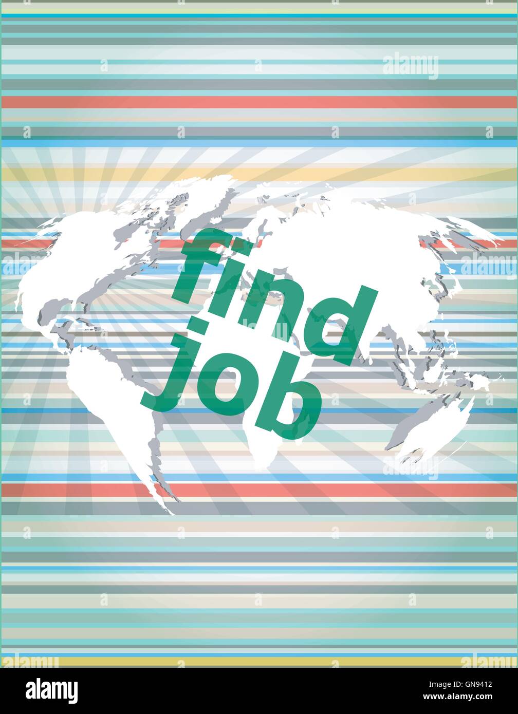 find jobs on digital touch screen, social concept vector quotation ...