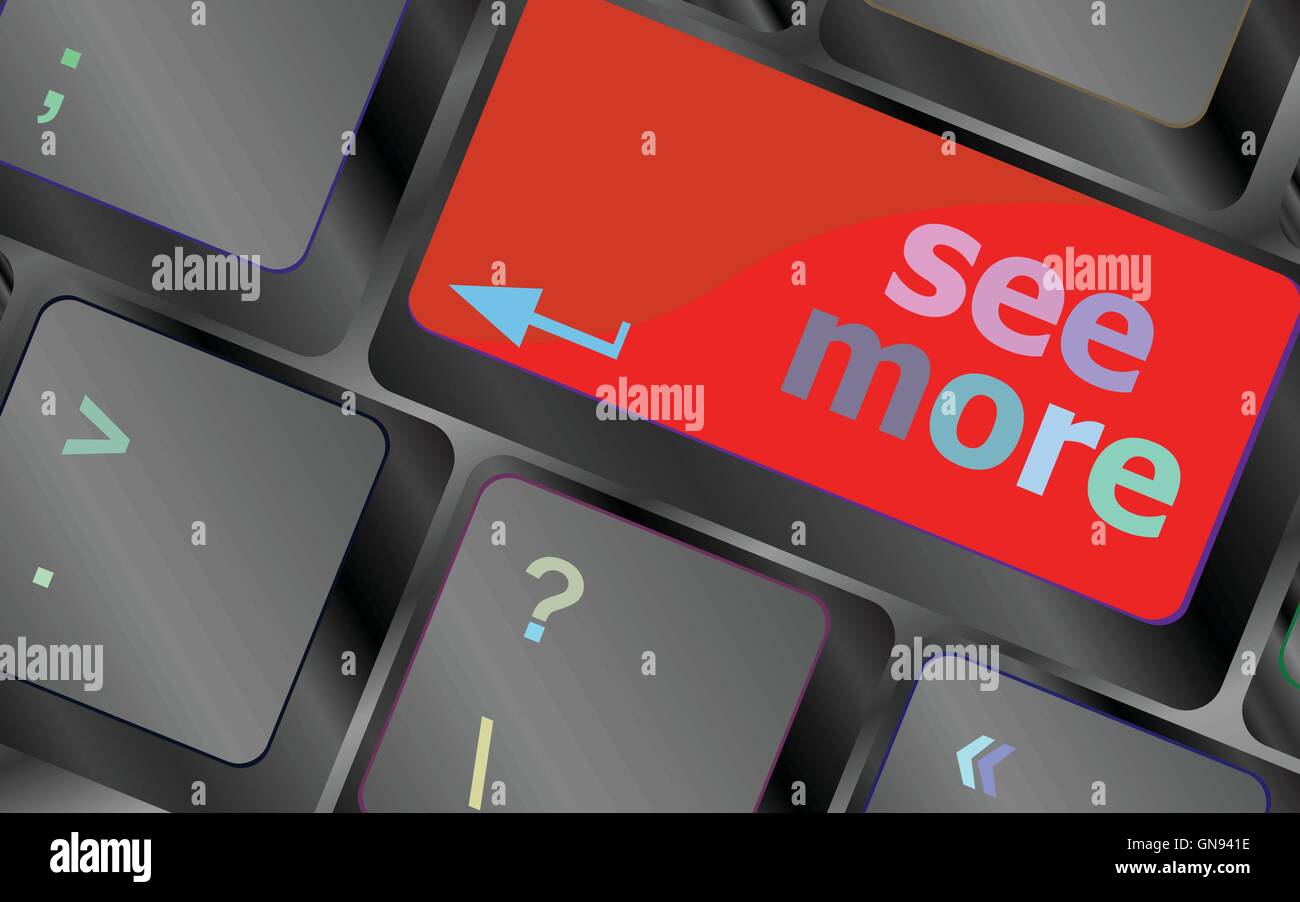 computer keyboard with see more keypad, search concept vector keyboard ...