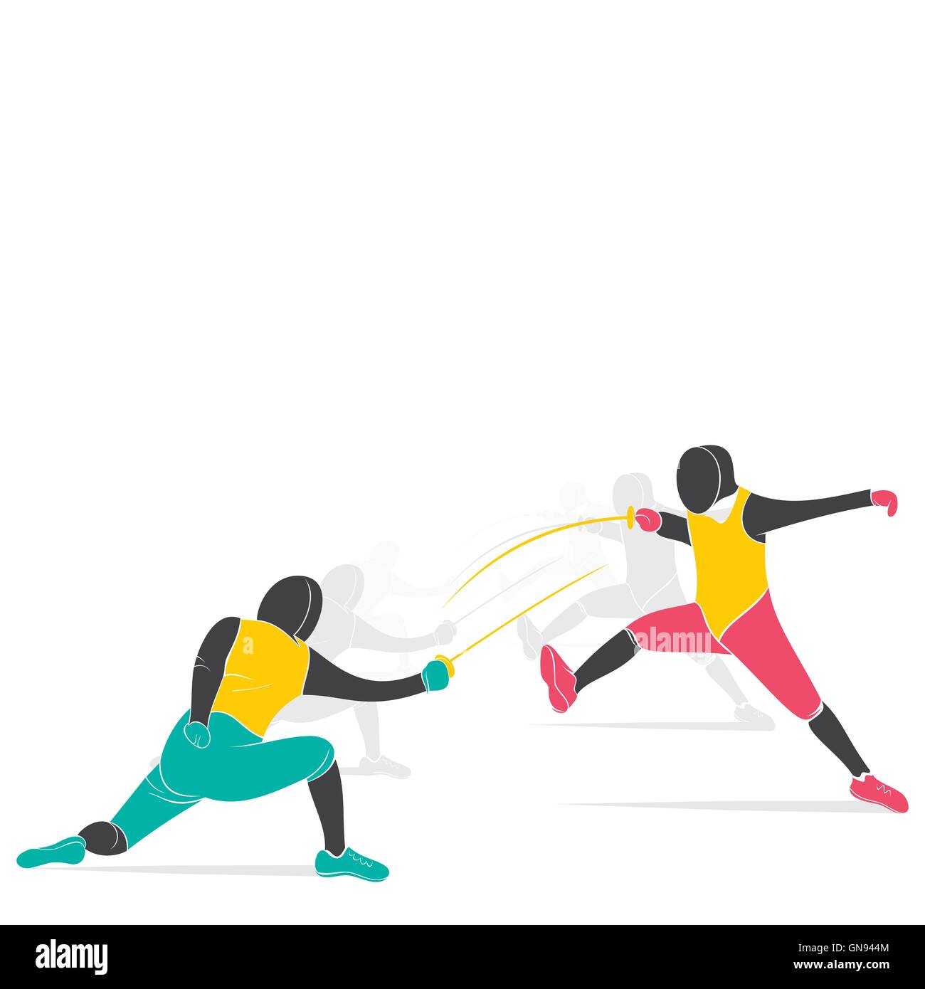 fencing game design vector Stock Vector Image & Art - Alamy