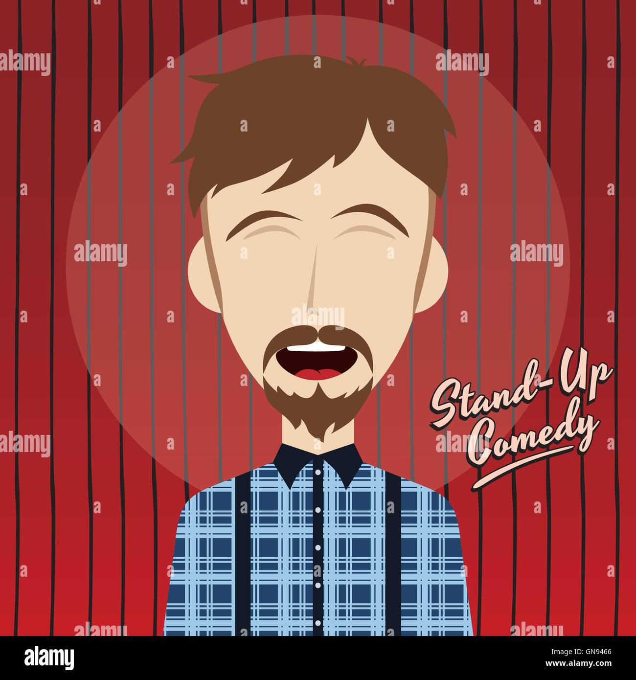 hilarious guy stand up comedian cartoon Stock Vector Image & Art - Alamy